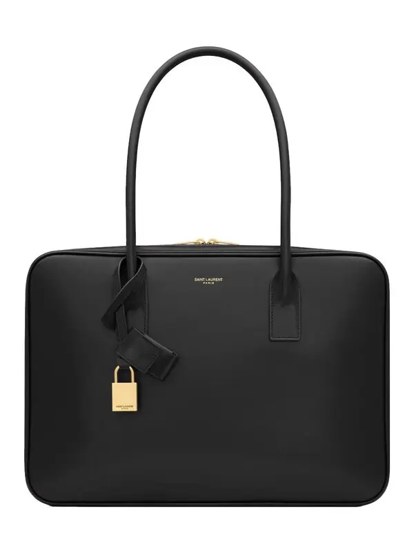 Saint Laurent Sac De Jour Handbag In Box Leather - Black