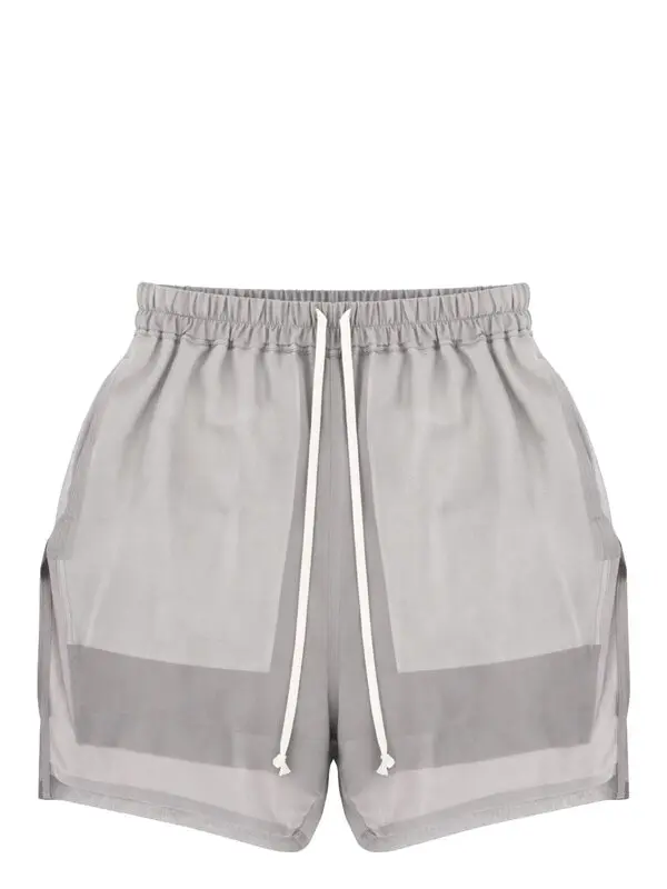 Rick Owens Silk Lined Cupro Shorts - Grey