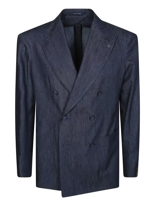 Tagliatore Cotton Double-breasted Jacket - Blu