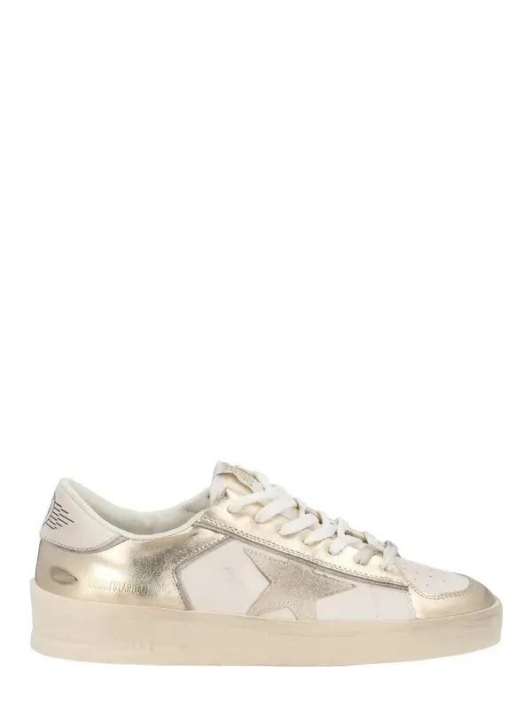 GOLDEN GOOSE Stardan Leather Sneakers - Silver