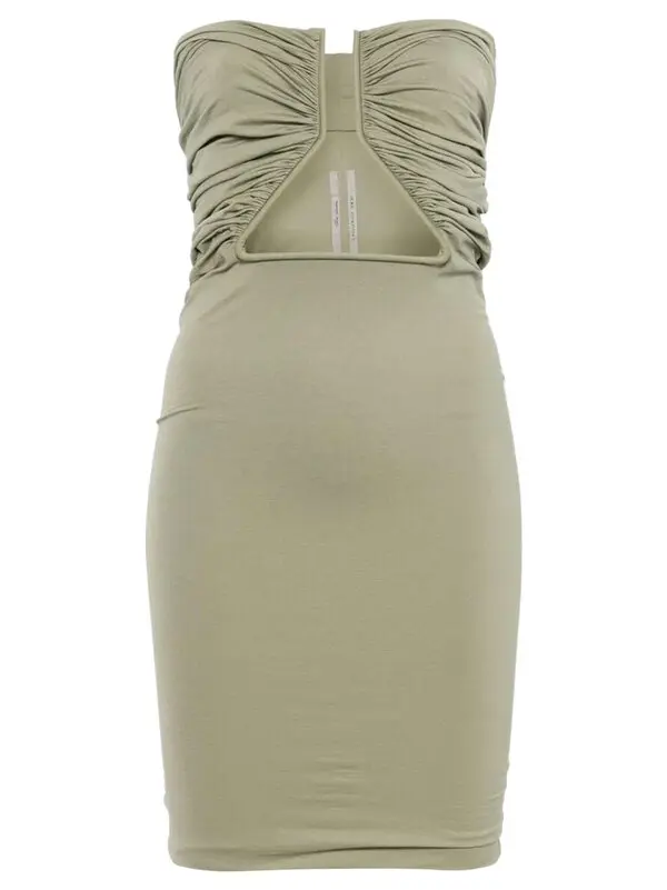 Rick Owens Sleeveless Mini Dress With Estane Blend - Black