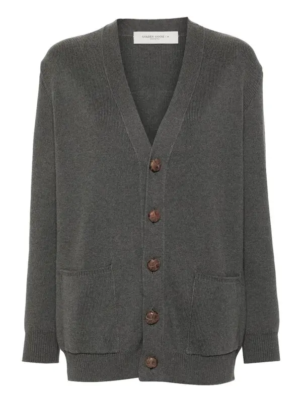 GOLDEN GOOSE Cotton Cardigan With Buttons - Grey