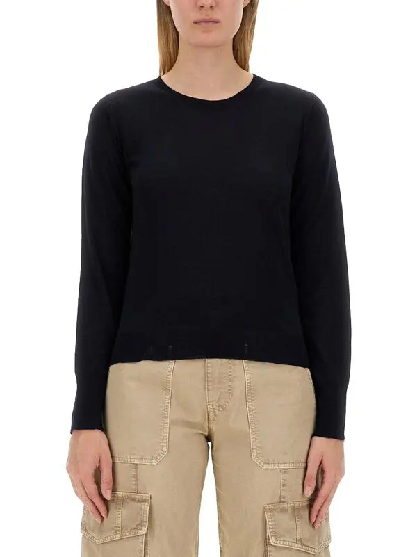 GOLDEN GOOSE Regular Fit Virgin Wool Shirt - Blue