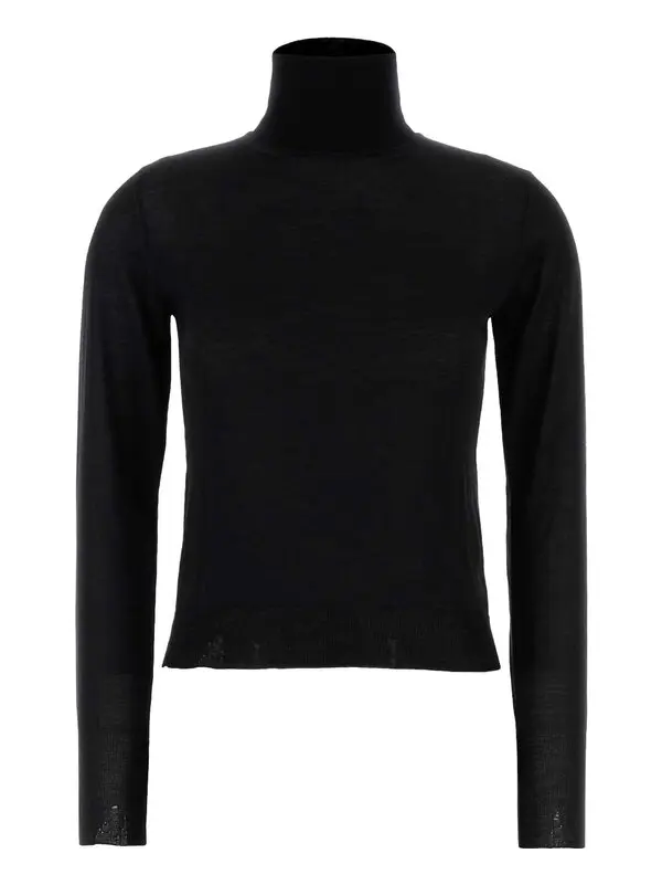GOLDEN GOOSE Virgin Wool Turtleneck Sweater - Black