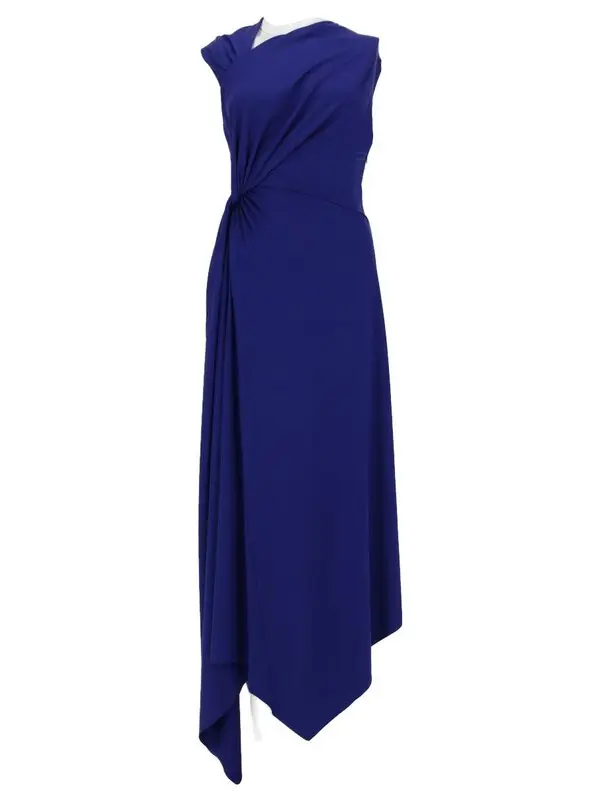 Victoria Beckham Elegant Knotted Mini Dress - Blue