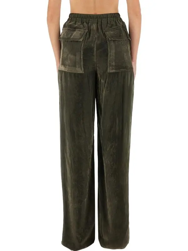 Rick Owens Dietrich Silk Blend Pants - Green