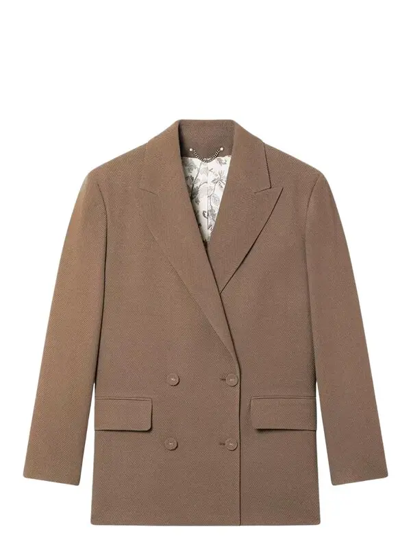 GOLDEN GOOSE Oversized Double-breasted Wool Blazer - Brown