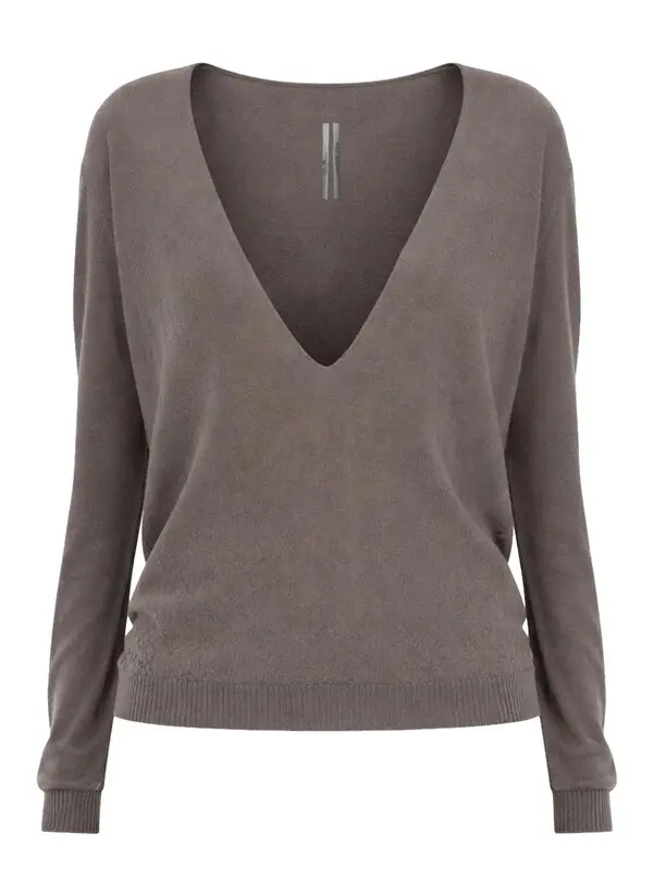 Rick Owens Temple Extreme V-neck Sweater - Black