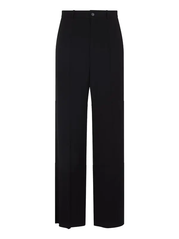 Balenciaga Fluid Twill Tailored Pants - Black