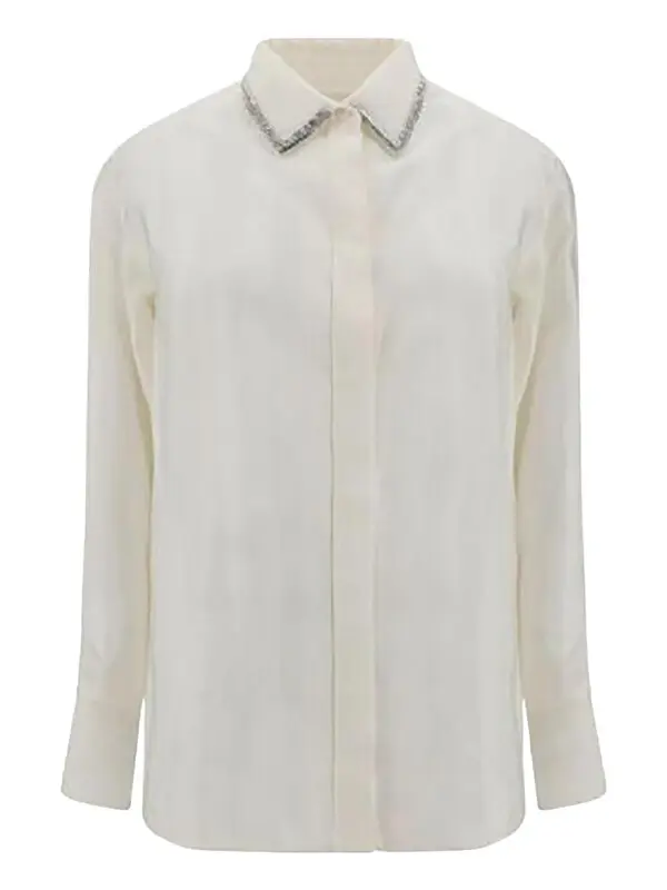 GOLDEN GOOSE Embellished Collar Shirt - Papyrus