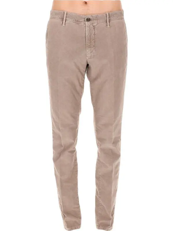 Incotex Slim Fit Cotton Blend Trousers - Beige