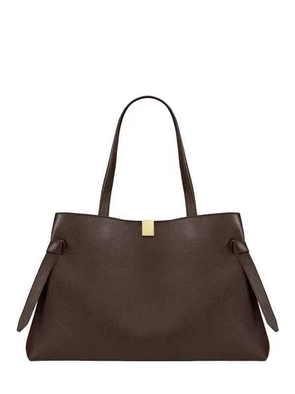 Yuzefi Gyoza Tote Pebble Grained Leather - Brown