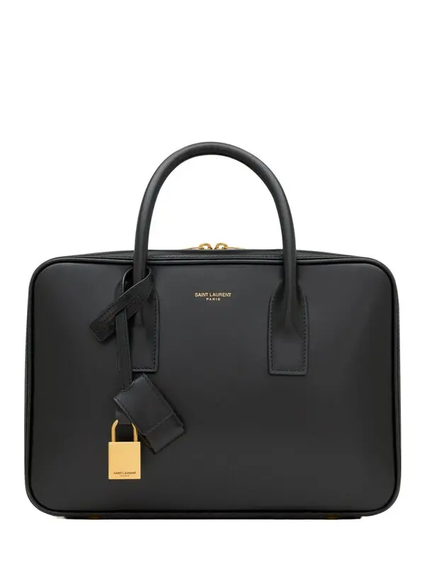 Saint Laurent Smooth Leather Satchel - Black