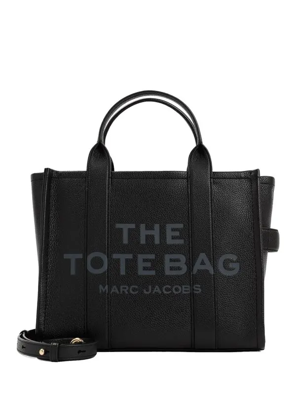 Marc Jacobs The Leather Medium Tote Handbag - Black