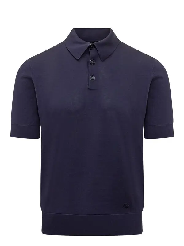Dolce & Gabbana Short Sleeve Polo Shirt - Blu