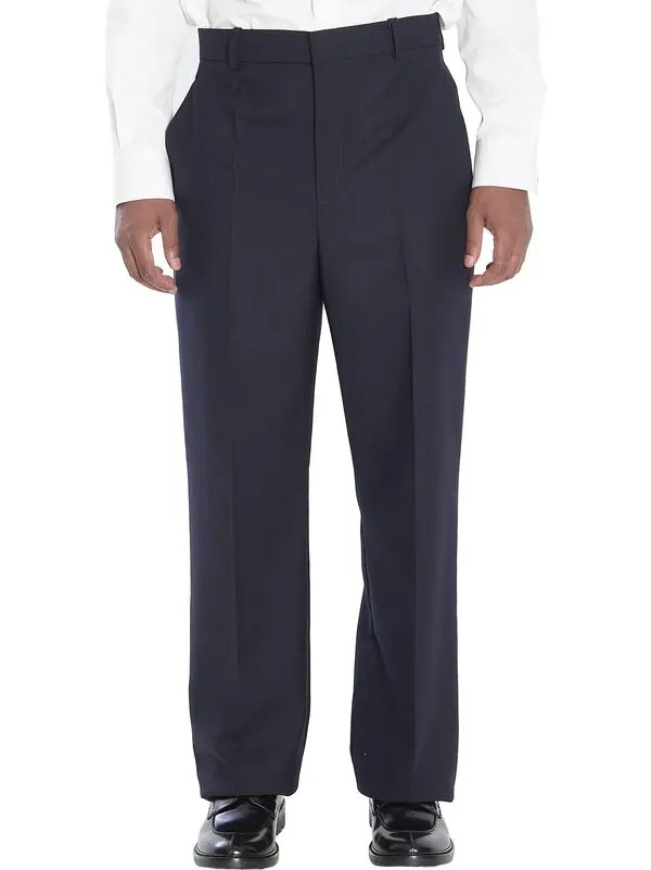 Saint Laurent Wool Tailored Trousers - Blue