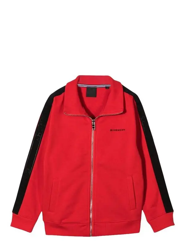 Givenchy Zip-up Cardigan With Logo Detail - Red