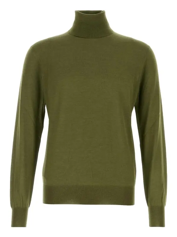 Saint Laurent Wool, Cashmere And Silk-blend Turtleneck Sweater - Green