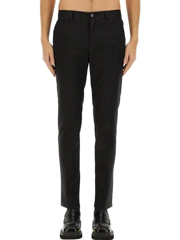 Dolce & Gabbana Cotton Tailored Pants - Black