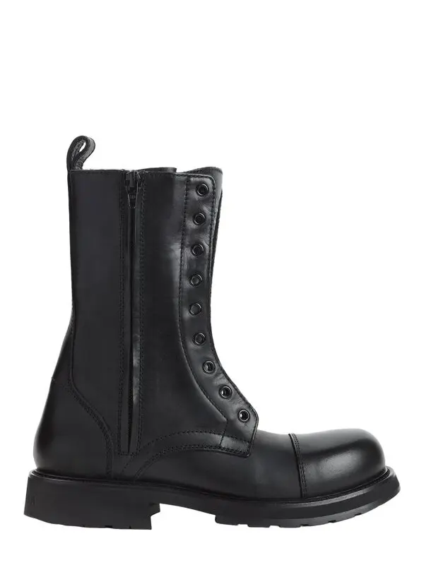 Balenciaga Truck Lace-up Boots - Black