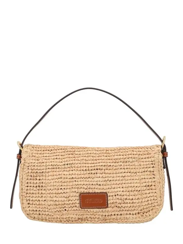 Staud Woven Straw Shoulder Bag - Beige