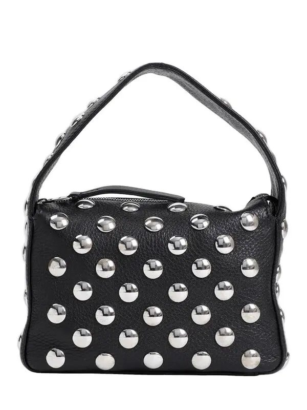 Khaite Elena Small Studded Textured-leather Shoulder Bag - Black