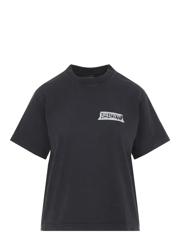 Balenciaga Medium Fit T-shirt - Black