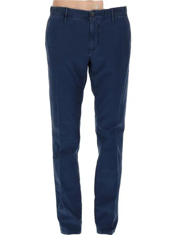 Incotex Tailored Stretch Cotton Trousers - Blue