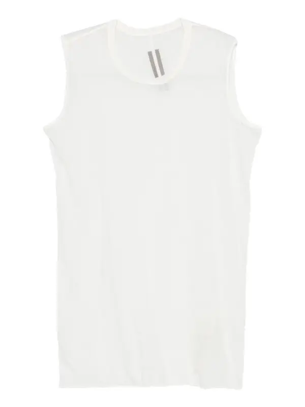 Rick Owens Ribbed Round Neck Short Sleeve T-shirt Size - White