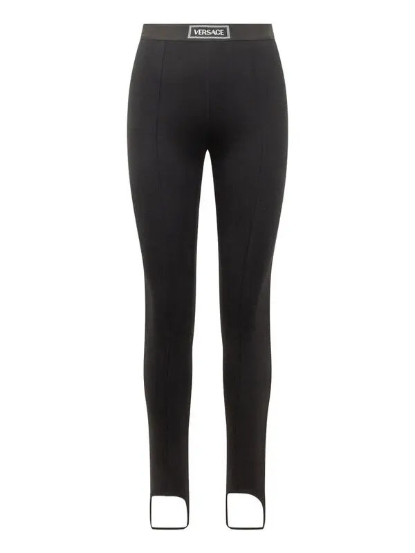 Versace Mini High-waisted Jersey Leggings - Black