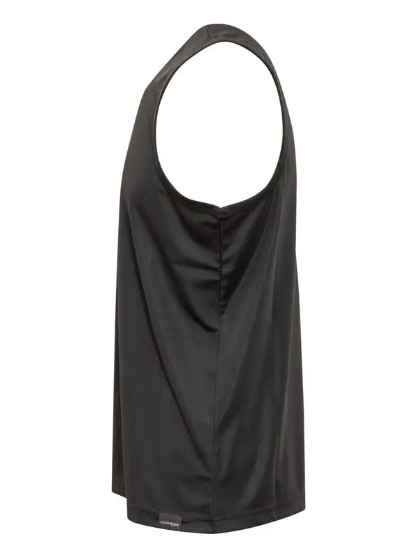 COURREGES Logo Tank Top - Black