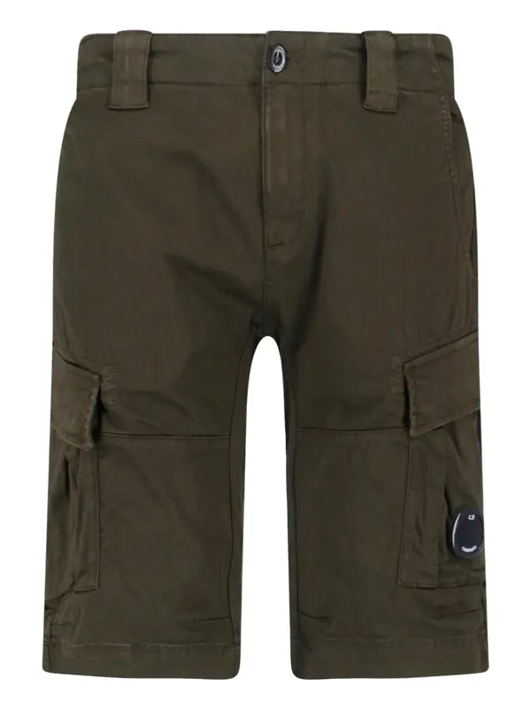 C.P. COMPANY Cargo Shorts With Lens Detail - Green