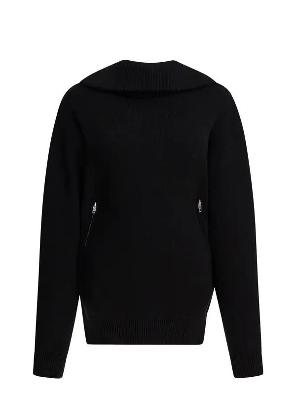 Balenciaga Back-to-front Relaxed Fit Sweater - Black