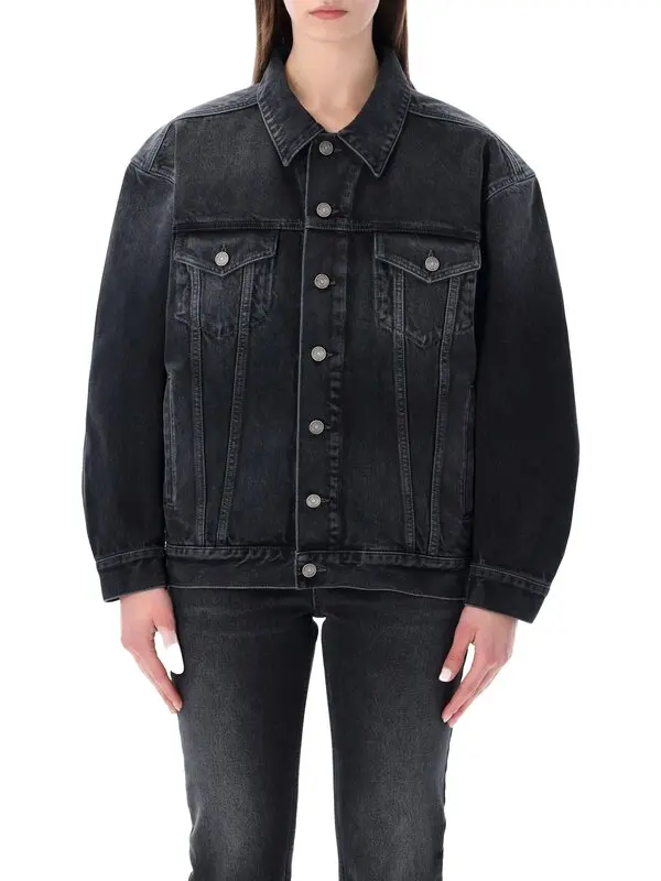 Saint Laurent Oversized Denim Jacket - Ash Black