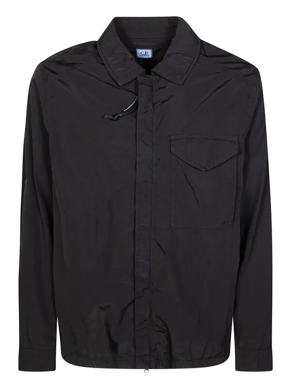 C.P. COMPANY Chrome-r Zipped Lens Shirt Jacket - Nero
