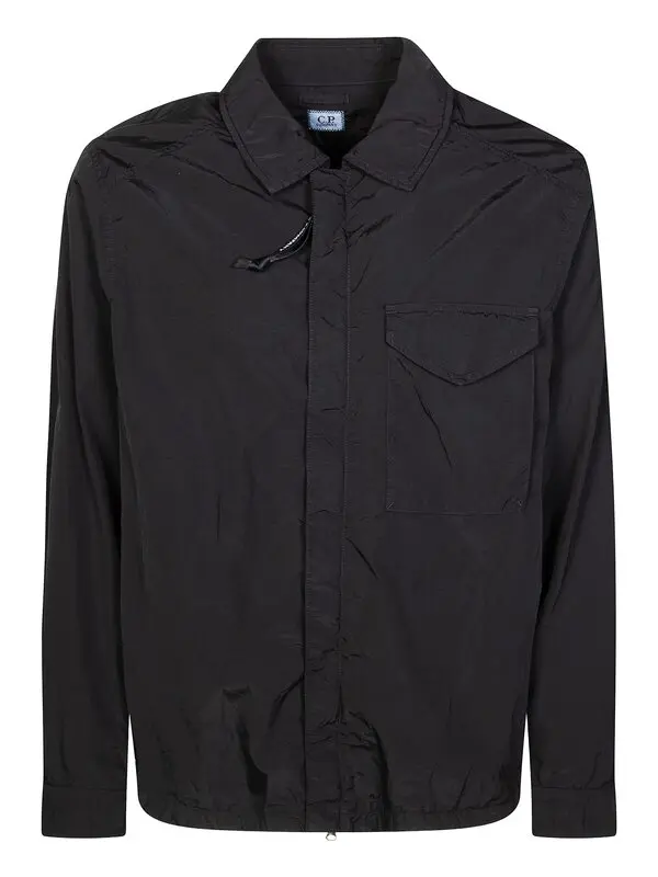 C.P. COMPANY Chrome-r Zipped Lens Shirt Jacket - Nero