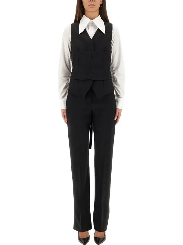 Alexander McQueen Tailored Wool Jumpsuit - Black