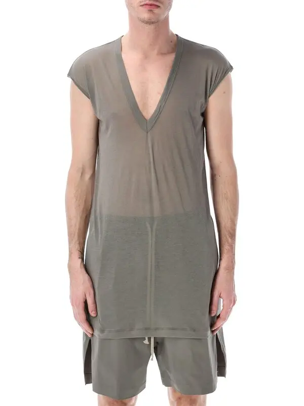 Rick Owens Sleeveless Deep V Neck T-shirt Size - Euca