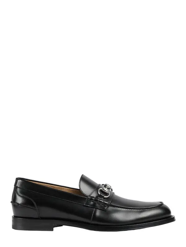 Gucci Elegant Low-cut Loafer With Horsebit Detail - Black