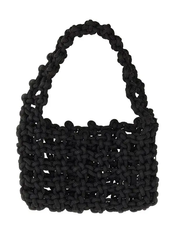Kara Knotted Shoulder Bag - Black