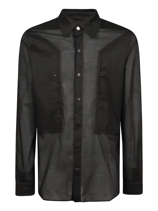 Rick Owens Lightweight Cotton Shirt - Black