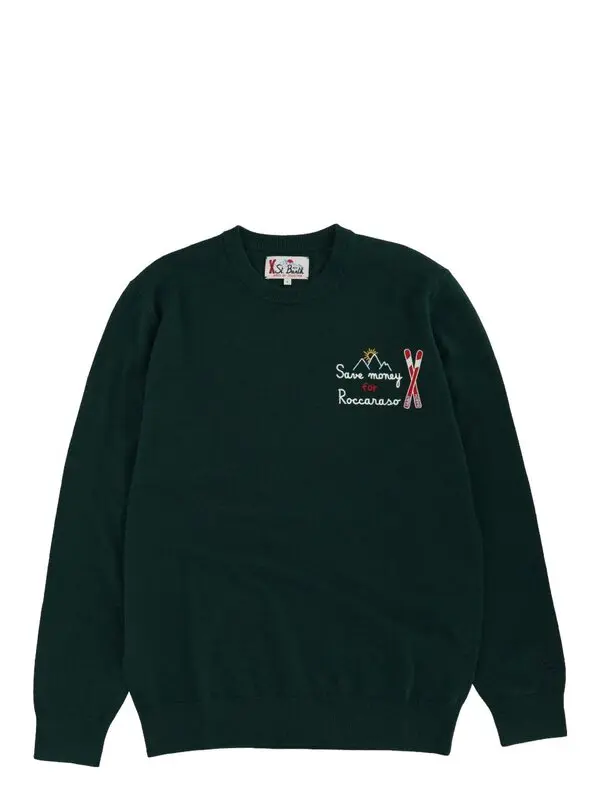 MC2 SAINT BARTH Graphic Wool Crewneck Sweater - Green