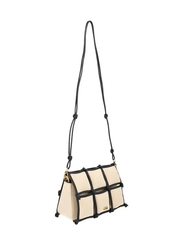 Cult Gaia Knotted Cord Trim Shoulder Bag - Beige