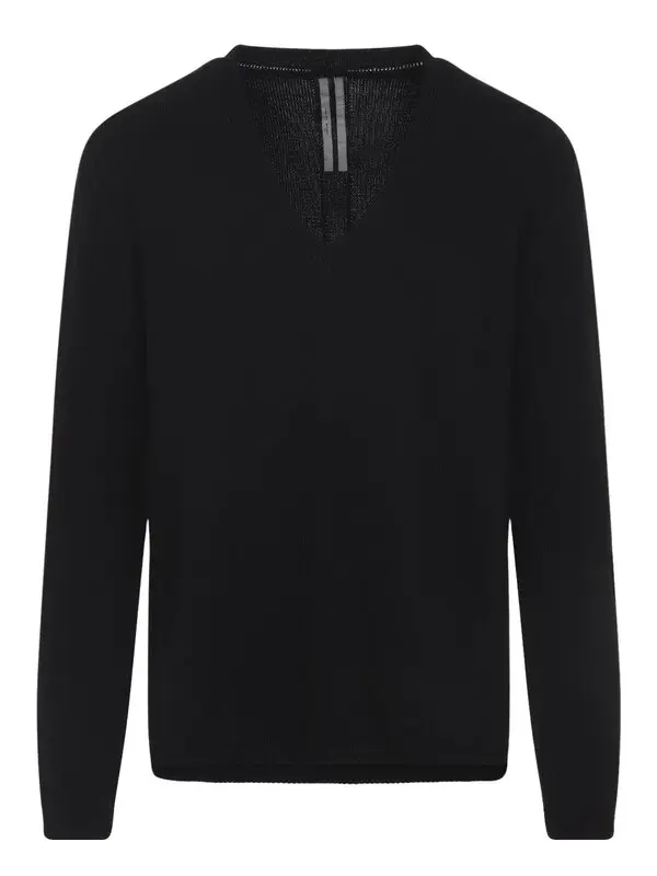 Rick Owens Oversized Extreme V-neck Pullover - Black