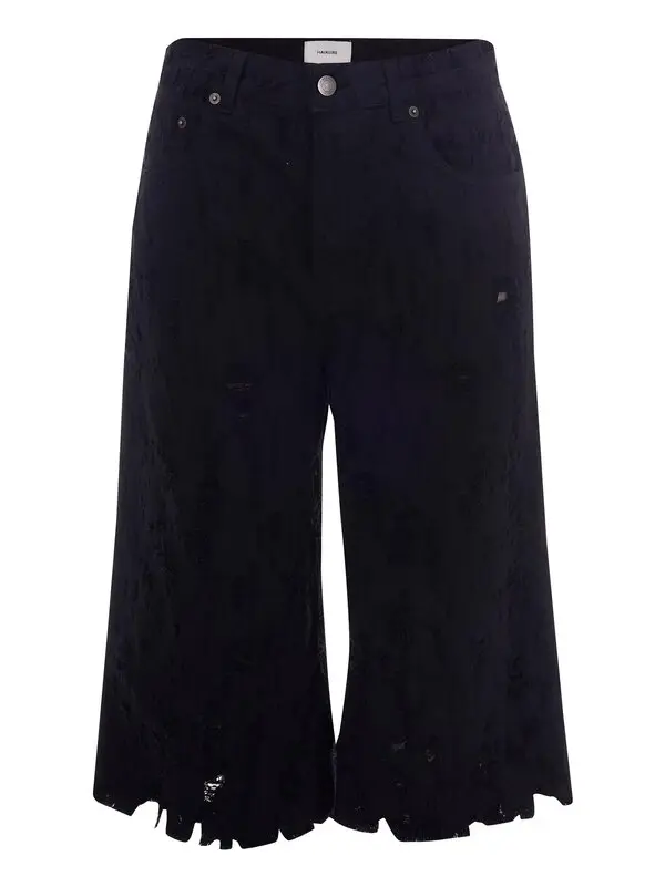 HAIKURE High-rise Wide-leg Jeans With Faded Finish - Nero
