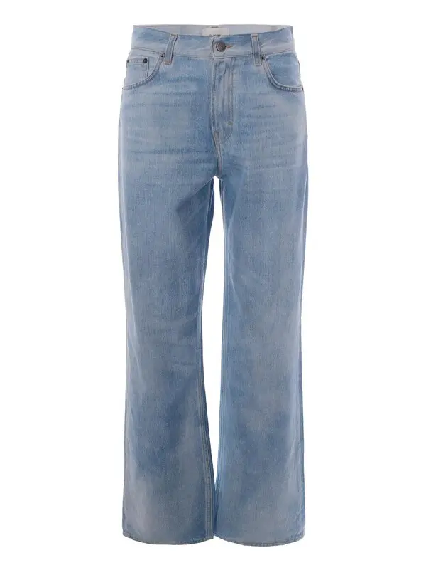 HAIKURE High-rise Wide-leg Jeans With Faded Finish - Sunny Blue