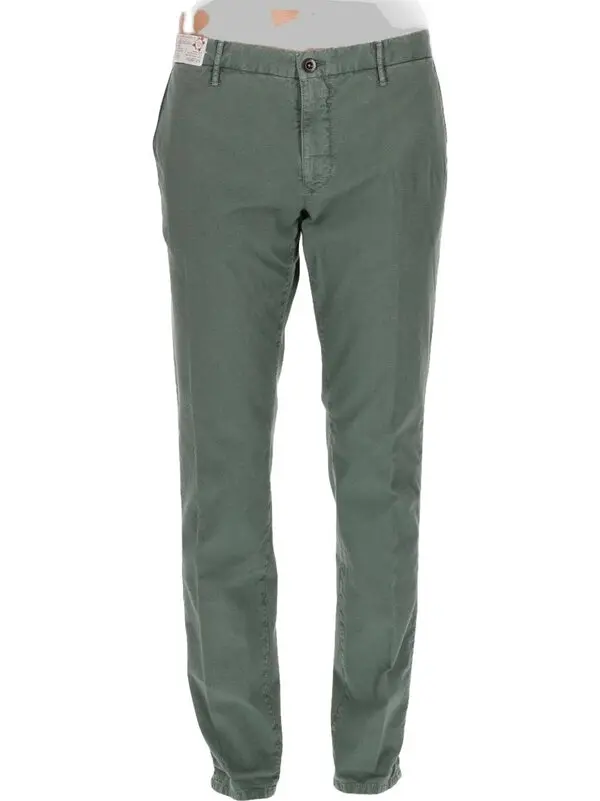 Incotex Modern Fit Trousers With Paint Logo - Grey