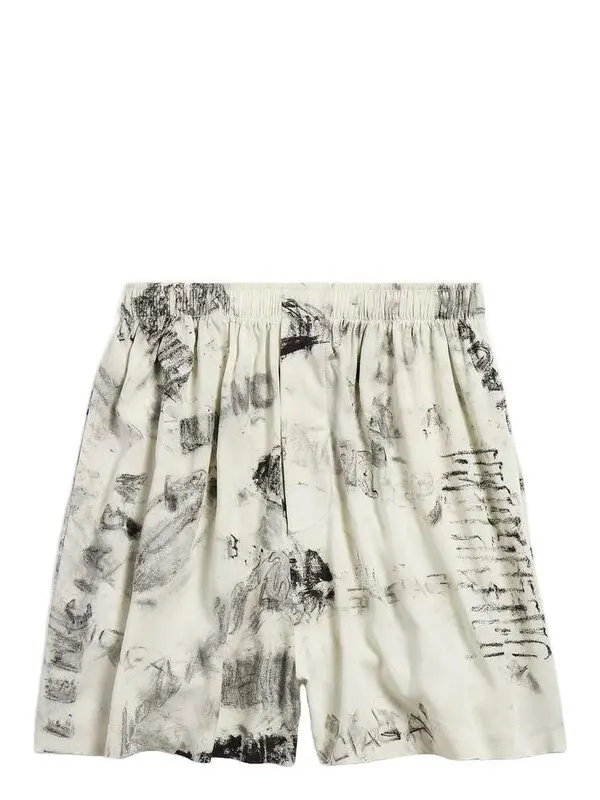 Balenciaga Printed Shorts - Grey