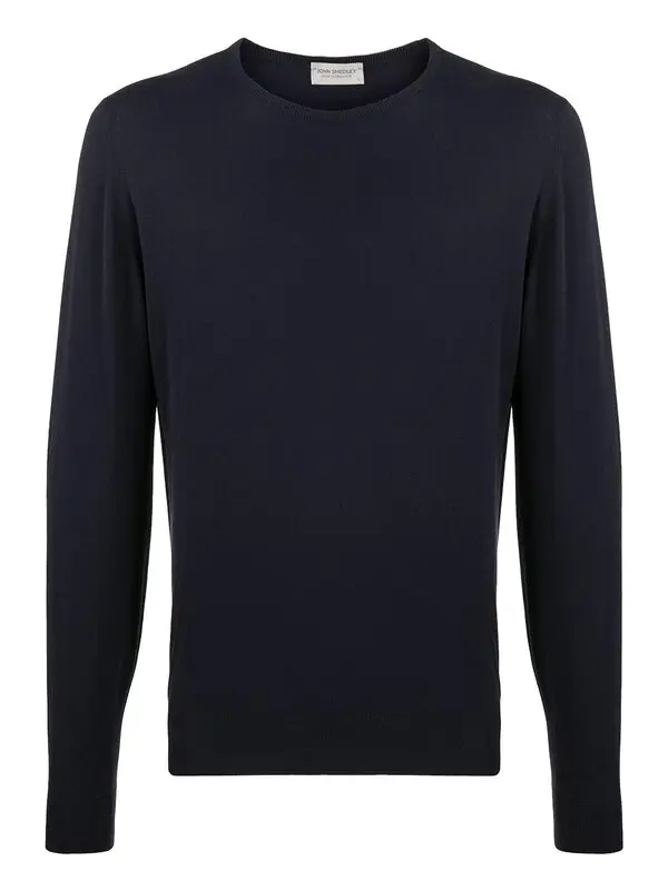John Smedley Cotton Crewneck Sweater - Blue