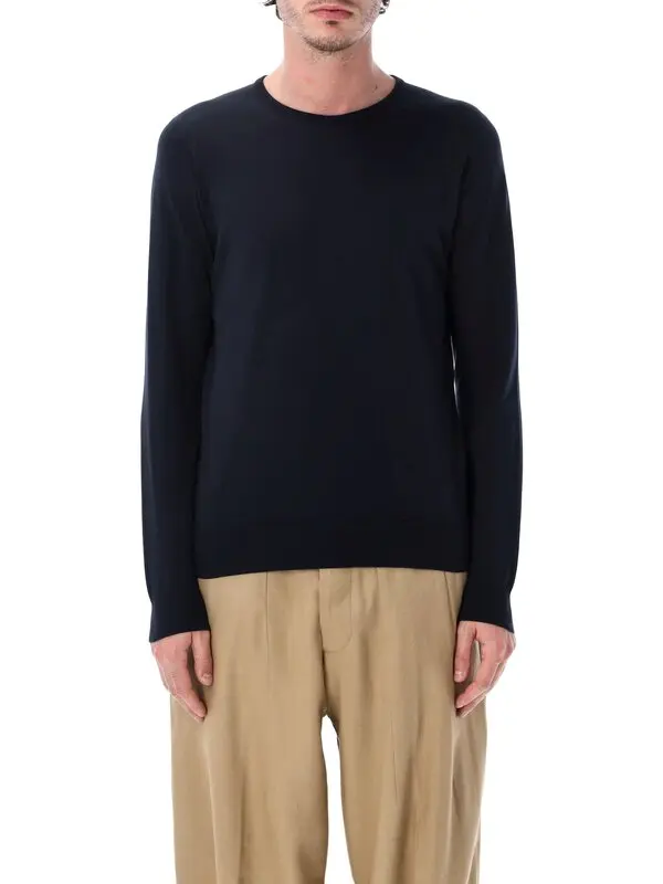 John Smedley Cotton Crewneck Sweater - Blue